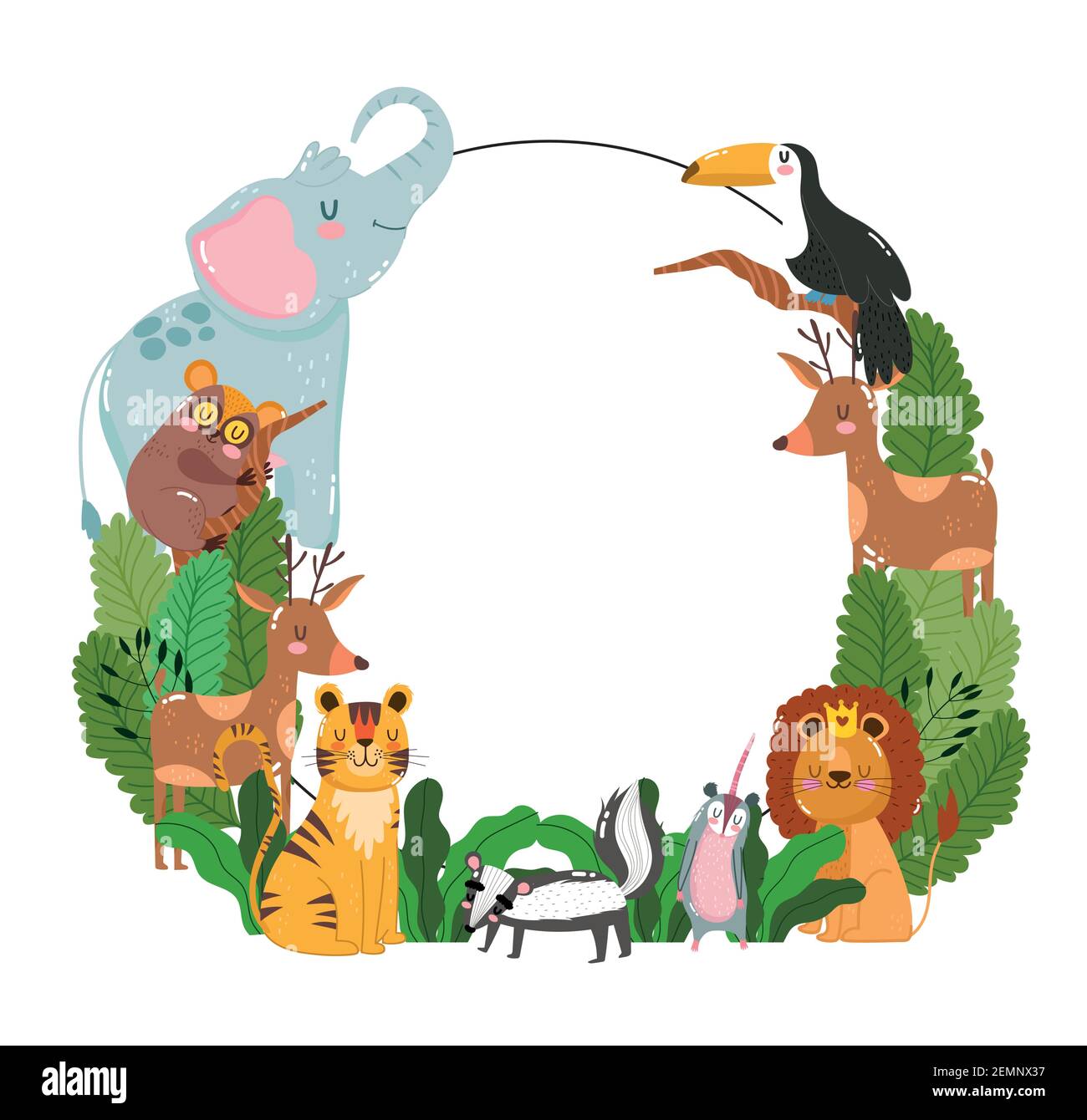 Animals Wild Nature Banner Background Stock Vector Image & Art - Alamy