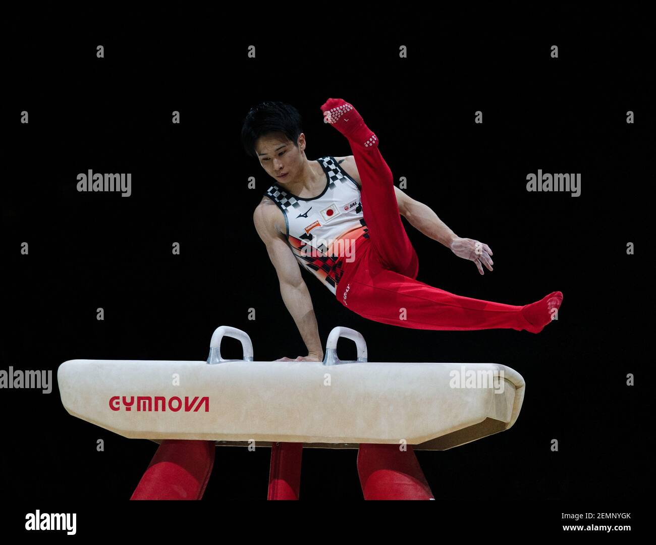 Kazuma Kaya (Japan) in action during Gymnastics World Cup 2019 at ...