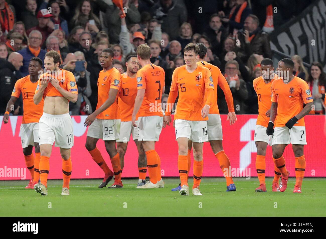AMSTERDAM, Football, 24-03-2019, Euro qualification, Stadium Johan ...