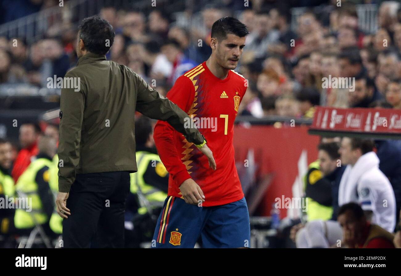 Spain's Alvaro Morata during the Qualifiers - Group F to Euro 2020 ...