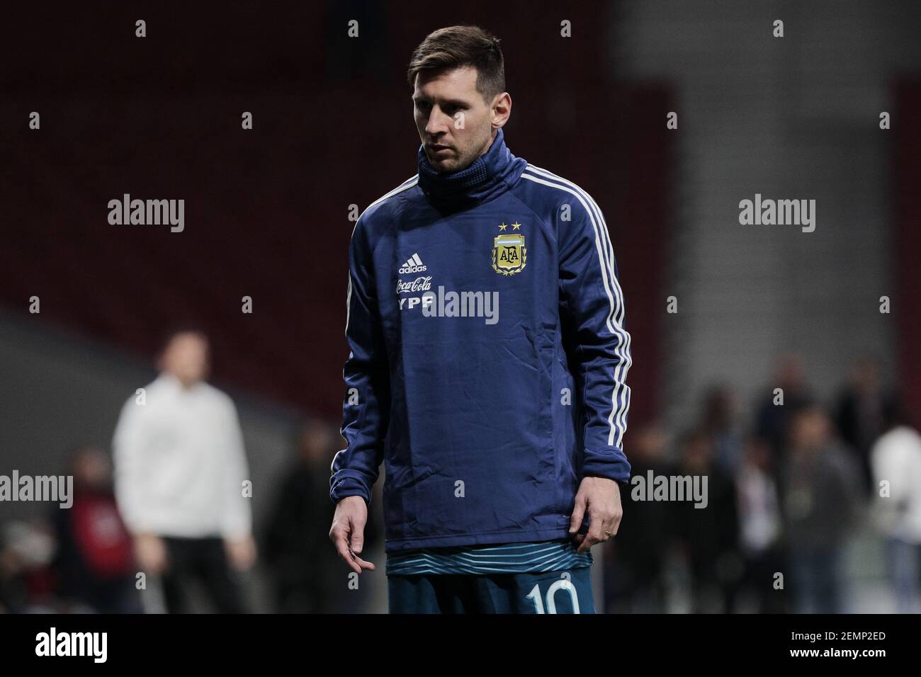 Argentina's Leo Messi warms during International Adidas Cup match ...