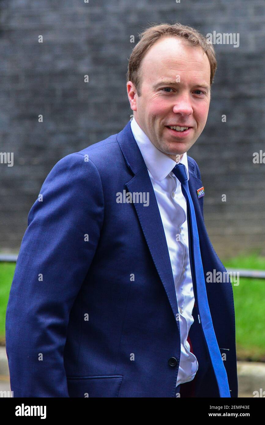 Matt Hancock MP, Health Secretary leaving Downing Street in London, UK ...