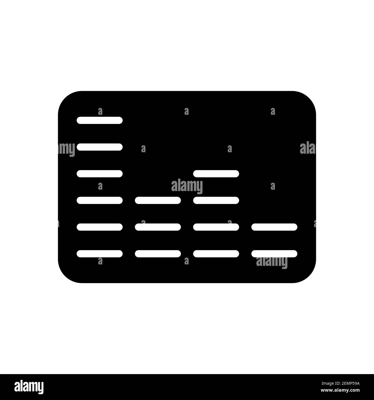 Equalizer, frequency with dashes vector glyph icon. Audio signal. Music ...