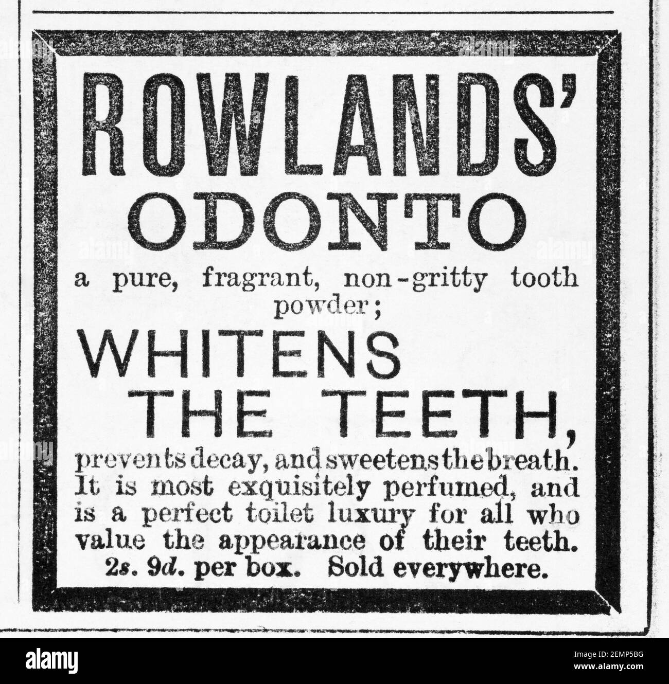Victorian tooth powder hi-res stock photography and images - Alamy