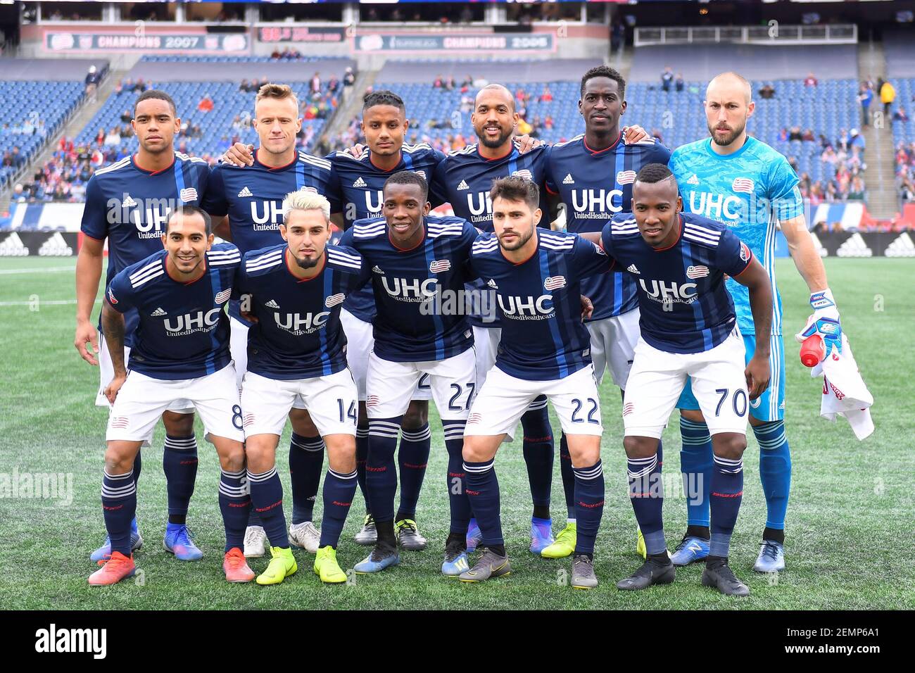 March 24, 2019: The New England Revolution starting lineup pose for a ...