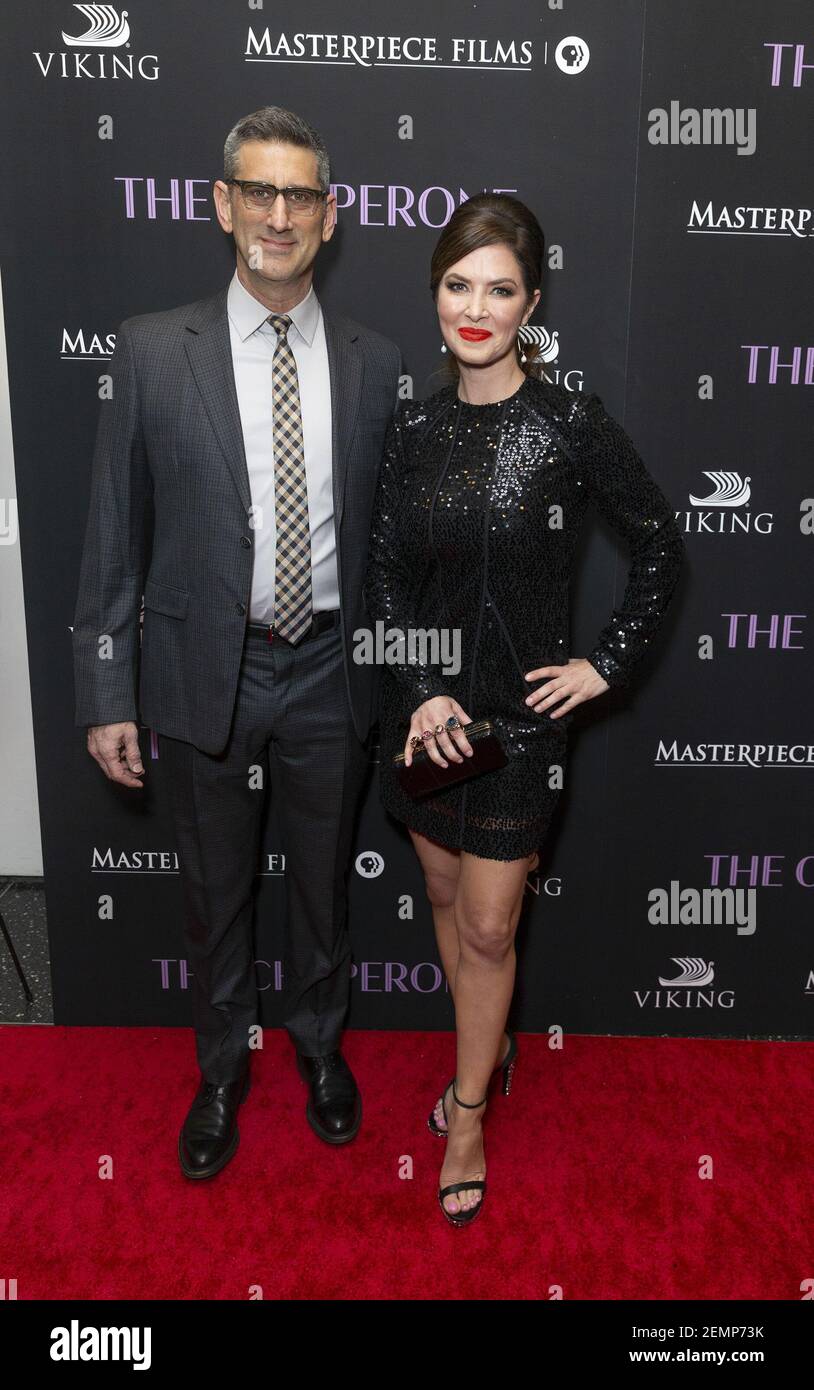 Michael Engler, Victoria Hill attend New York premiere of The Chaperone ...