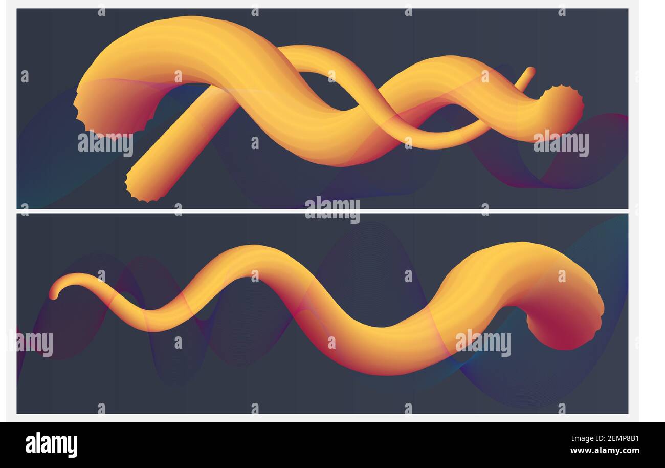 abstract 3d wave form banner background wallpaper. liquid modern style ...