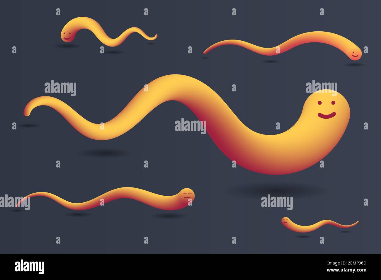 children abstract background wallpaper with funny worms smiling. Vector ...