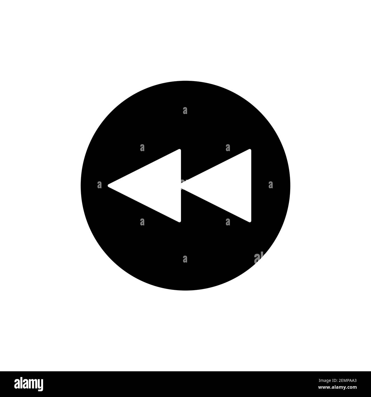 Play previous track button vector flat glyph icon. Graph symbol for ...