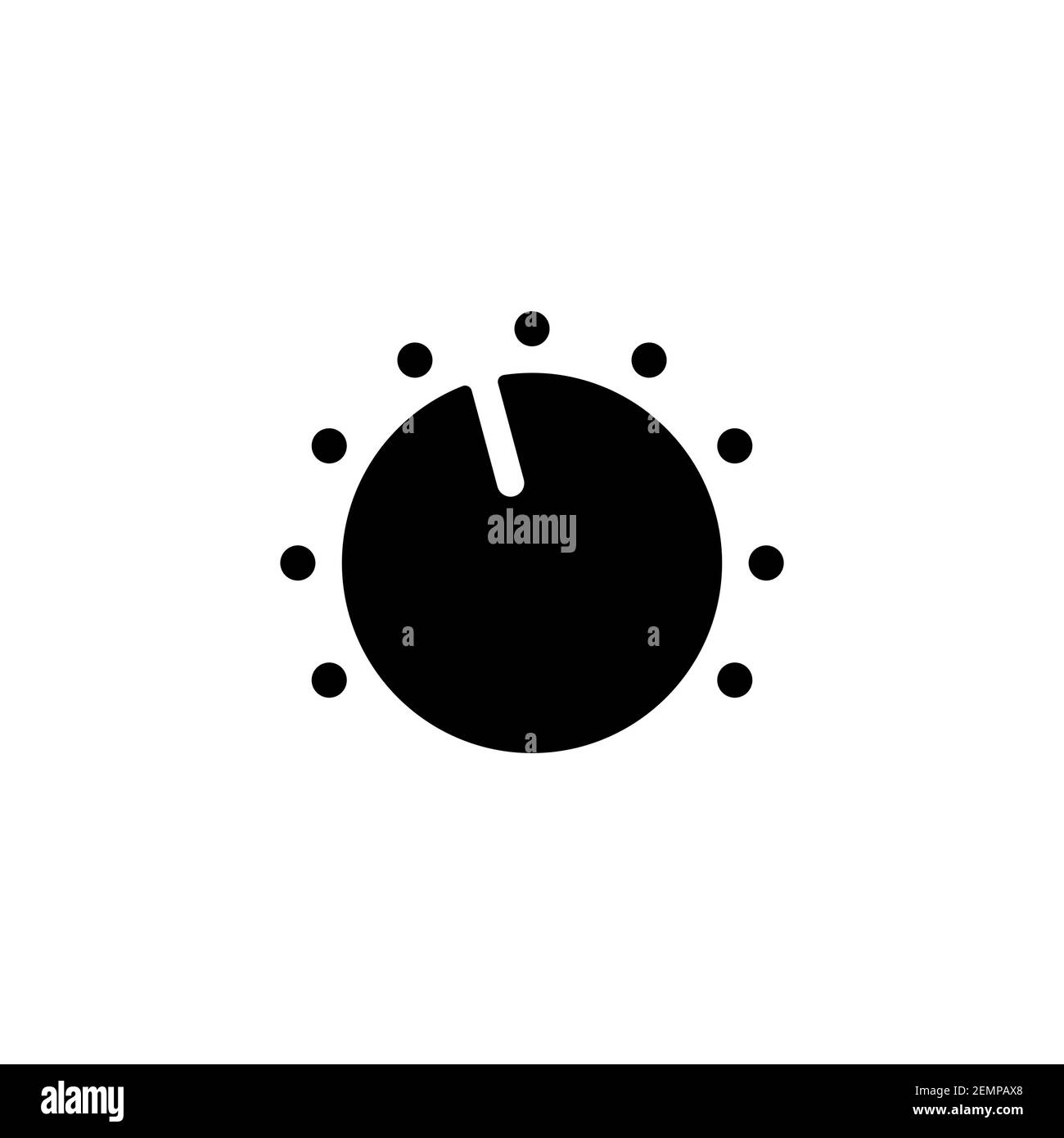 Volume knob vector flat glyph icon. Music sign. Graph symbol for music ...