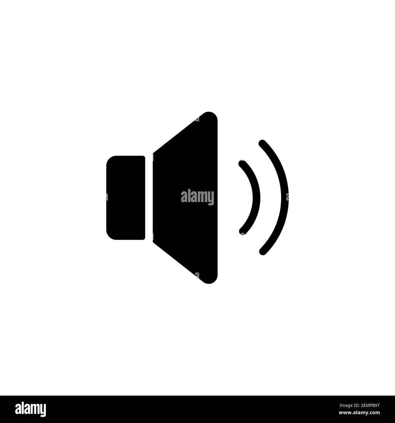 Medium volume sound music vector flat glyph icon. Graph symbol for ...