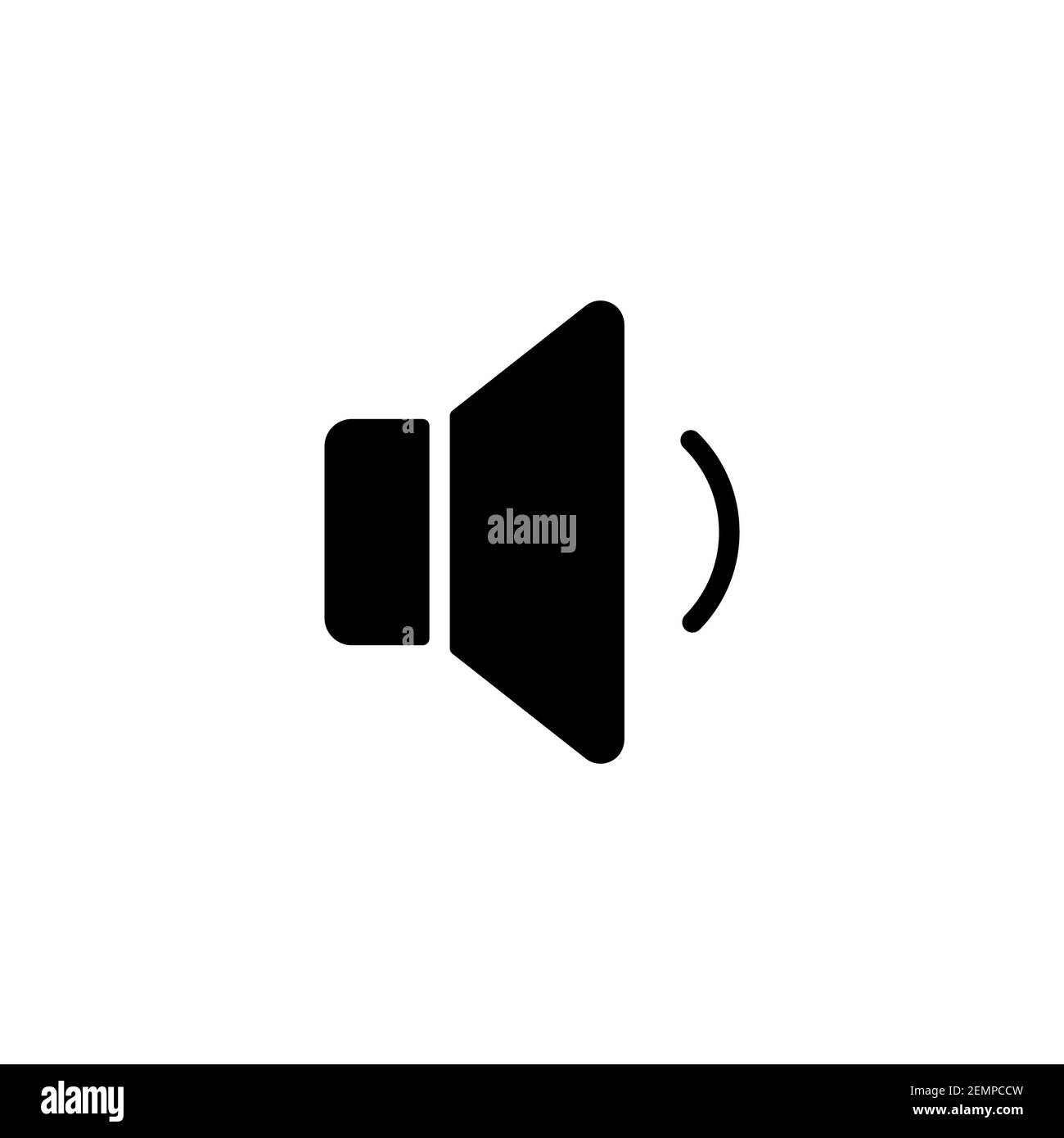 Minimum volume sound music vector flat glyph icon. Graph symbol for ...