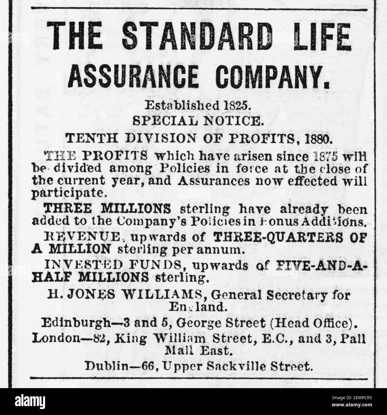 Old Victorian magazine newsprint Standard life assurance financial ...