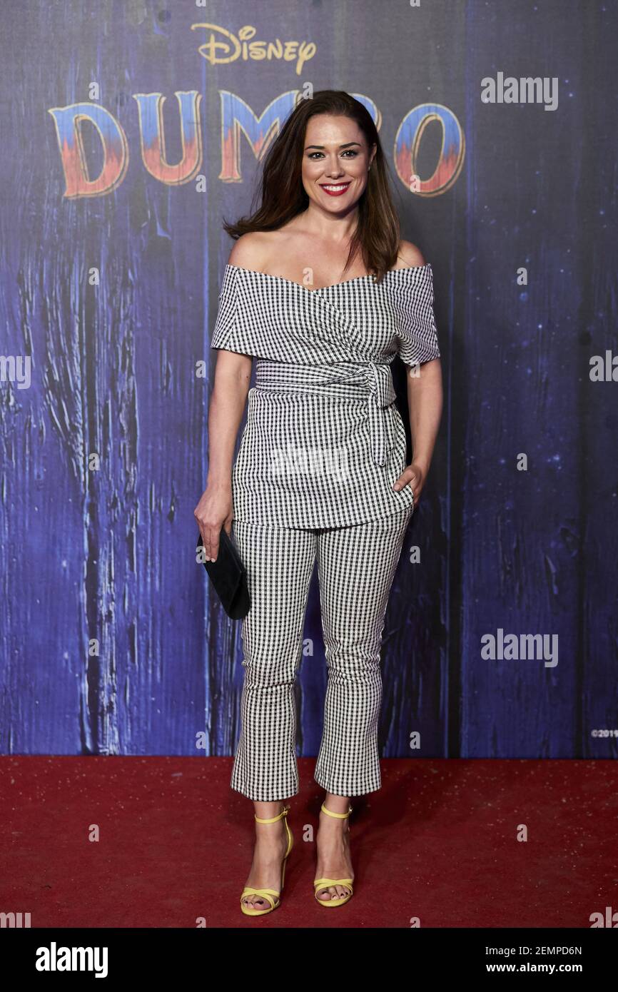 Eva Marciel attends to Dumbo premiere at Principe Pio Theatre in Madrid ...