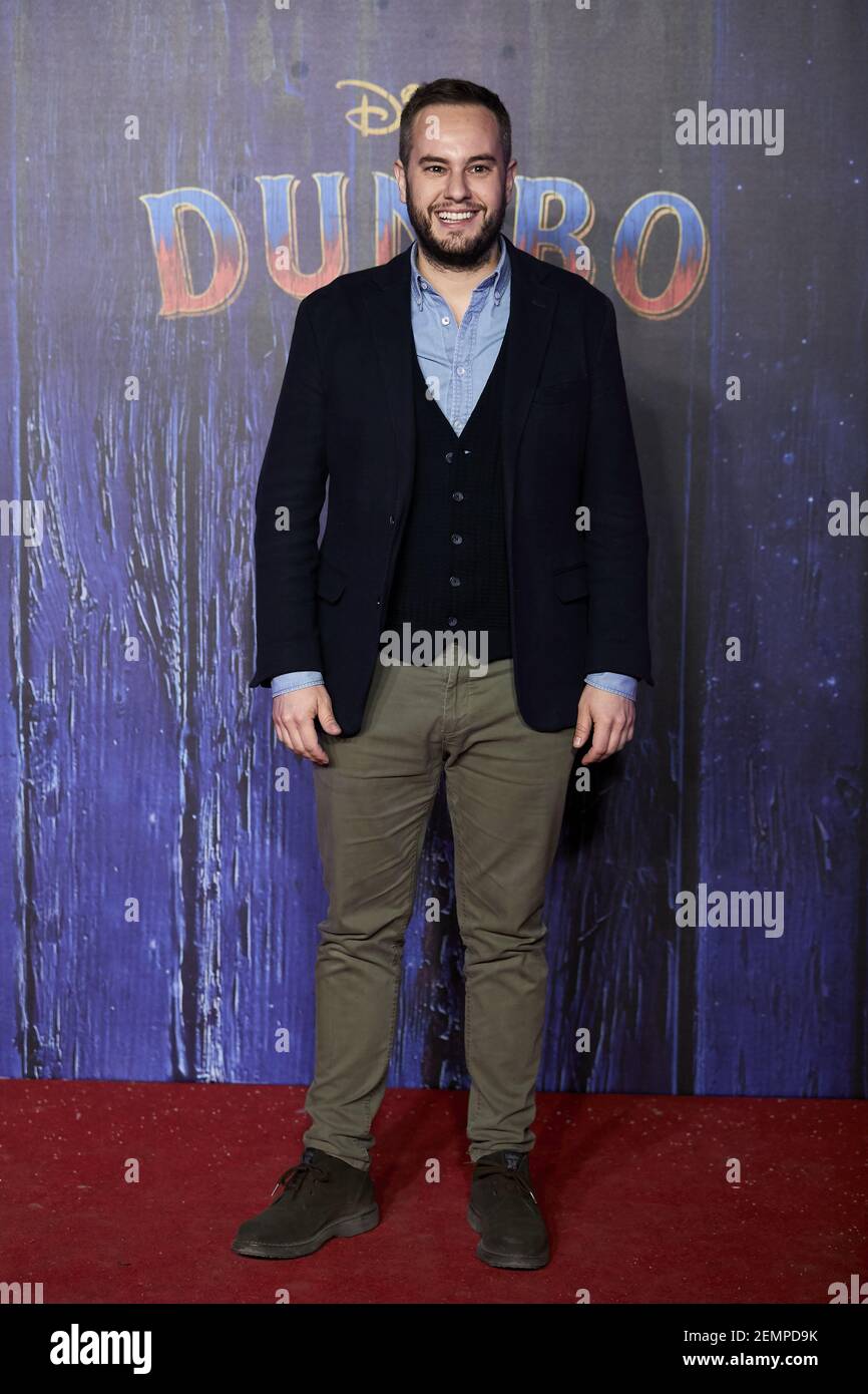 Jorge Blass attends to Dumbo premiere at Principe Pio Theatre in Madrid ...