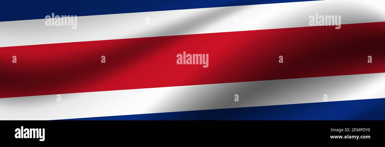 Banner with the flag of Costa Rica Fabric texture of the flag of Costa ...