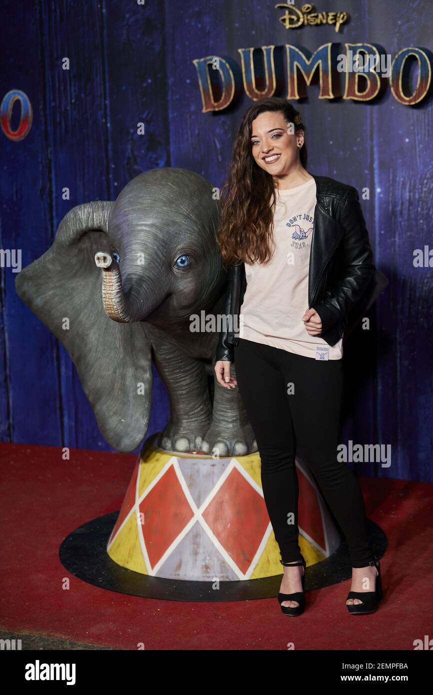 Noelia Franco attends to Dumbo premiere at Principe Pio Theatre in ...