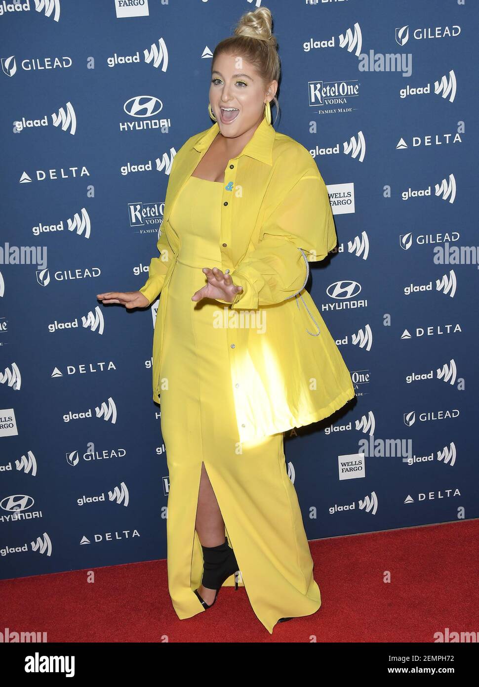 Meghan Trainor arrives at the 30th Annual GLAAD Media Awards held at ...