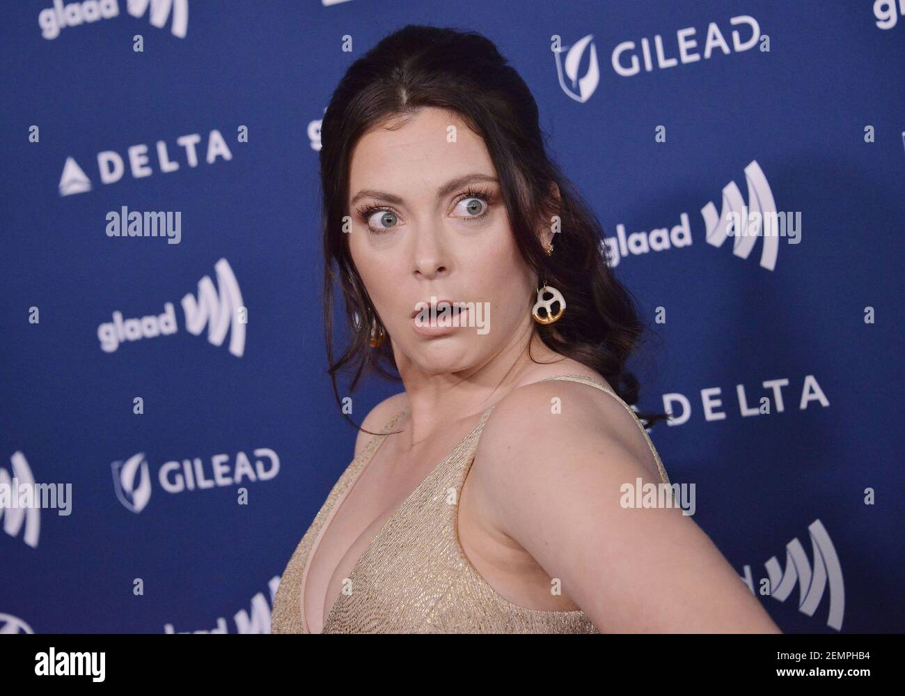 Rachel Bloom arrives at the 30th Annual GLAAD Media Awards held at the ...