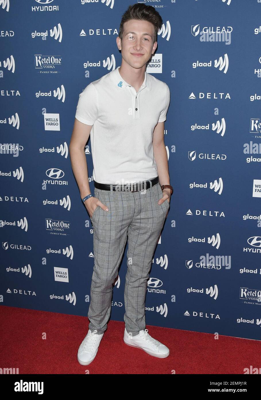 Luke Mullen arrives at the 30th Annual GLAAD Media Awards held at the ...