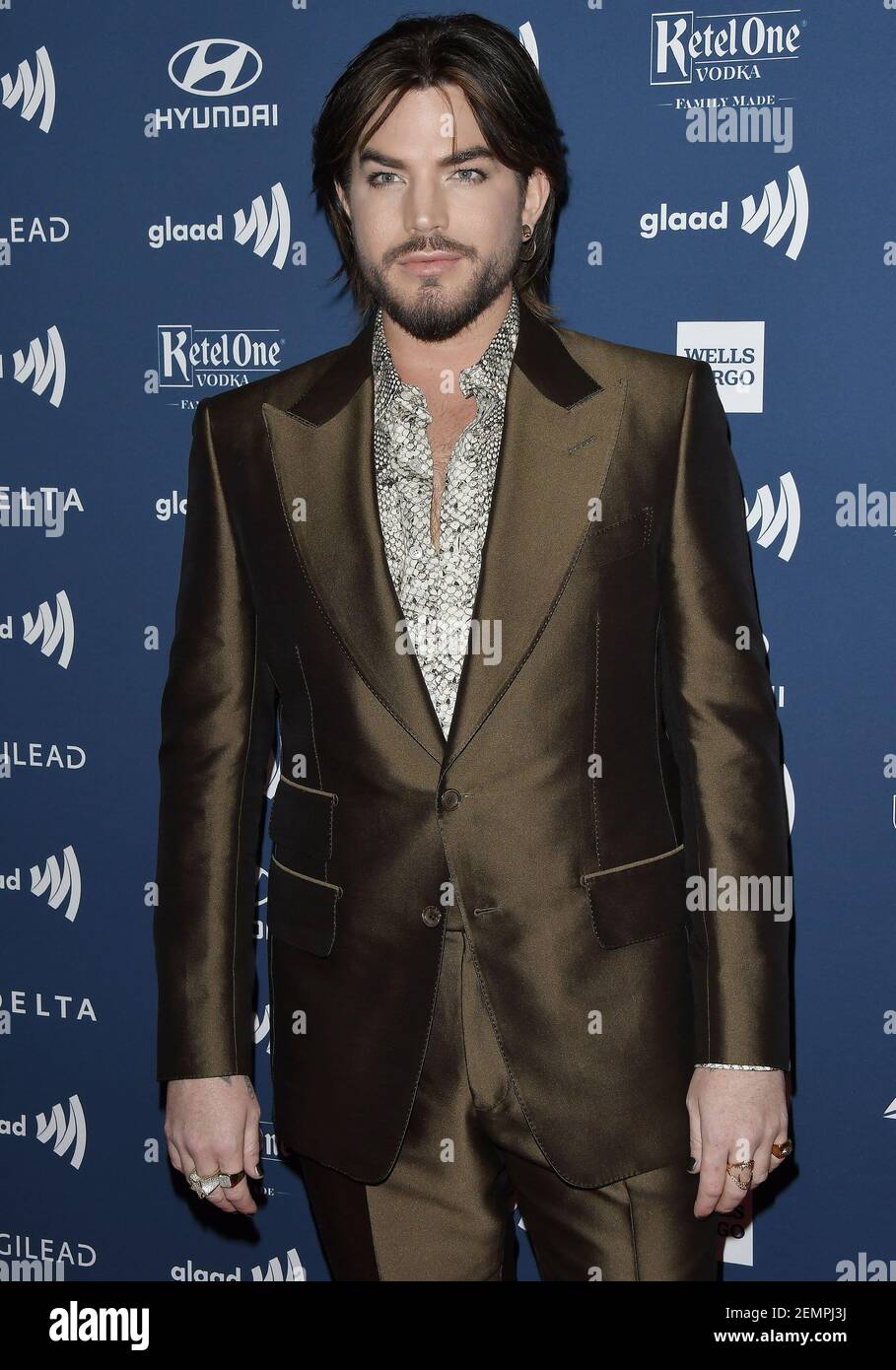 Adam Lambert arrives at the 30th Annual GLAAD Media Awards held at the ...