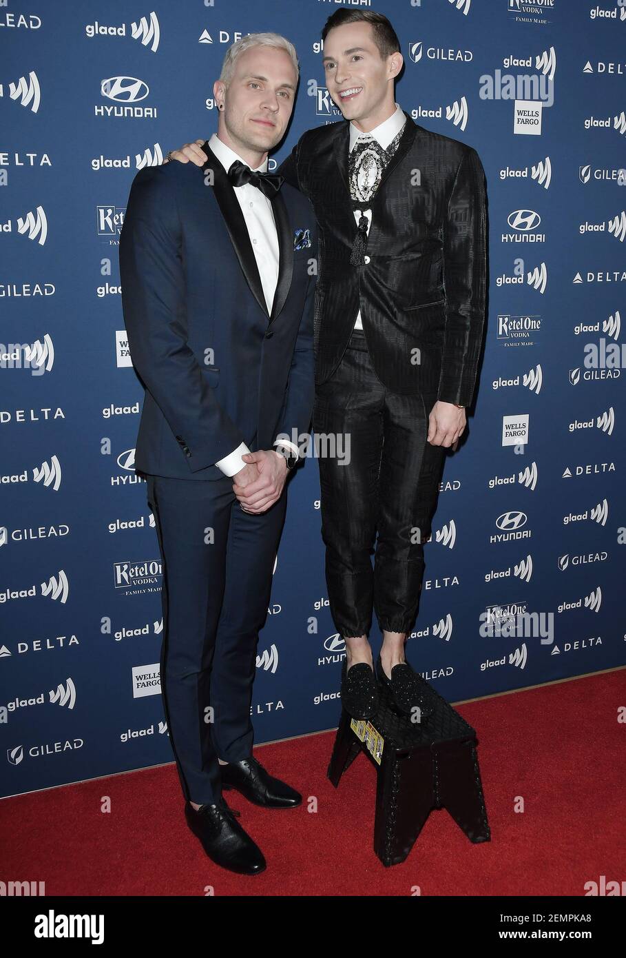 (L-R) Jussi-Pekka Kajaala and Adam Rippon at the 30th Annual GLAAD ...