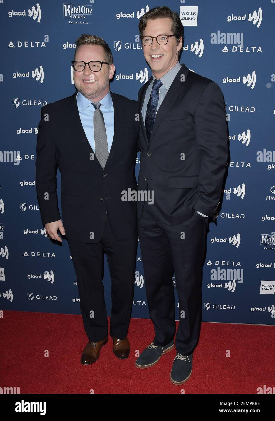 Scott Icenogle and Sean Hayes arrives at the 30th Annual GLAAD Media ...