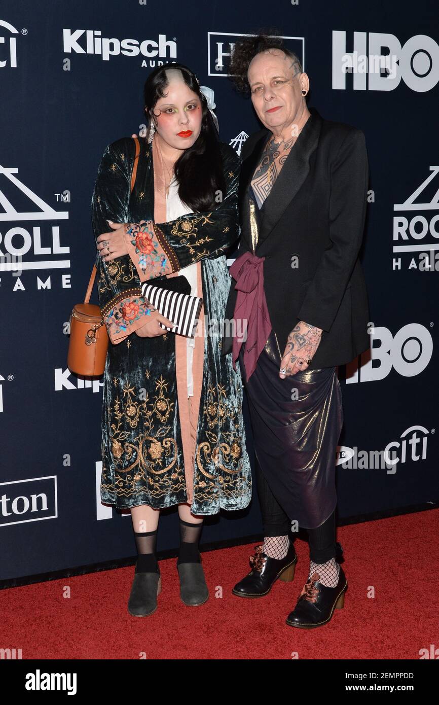 Inductee Pearl Thompson (R) of The Cure attends the 2019 Rock & Roll ...