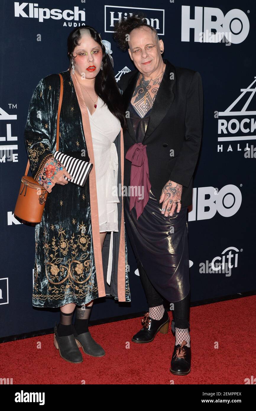 Inductee Pearl Thompson (R) of The Cure attends the 2019 Rock & Roll ...