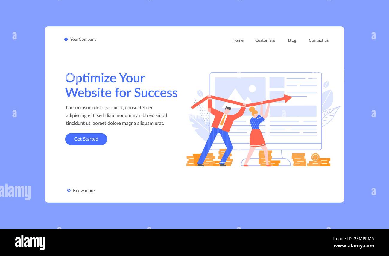 Business landing page Stock Vector Images - Alamy