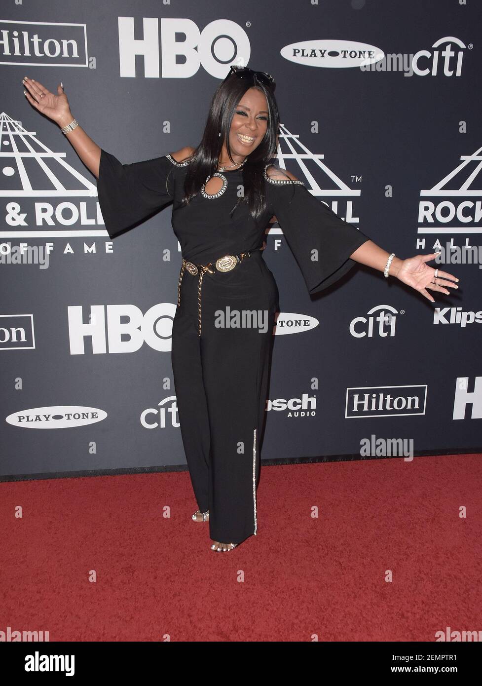 Angela attends the 2019 Rock & Roll Hall Of Fame Induction Ceremony at ...