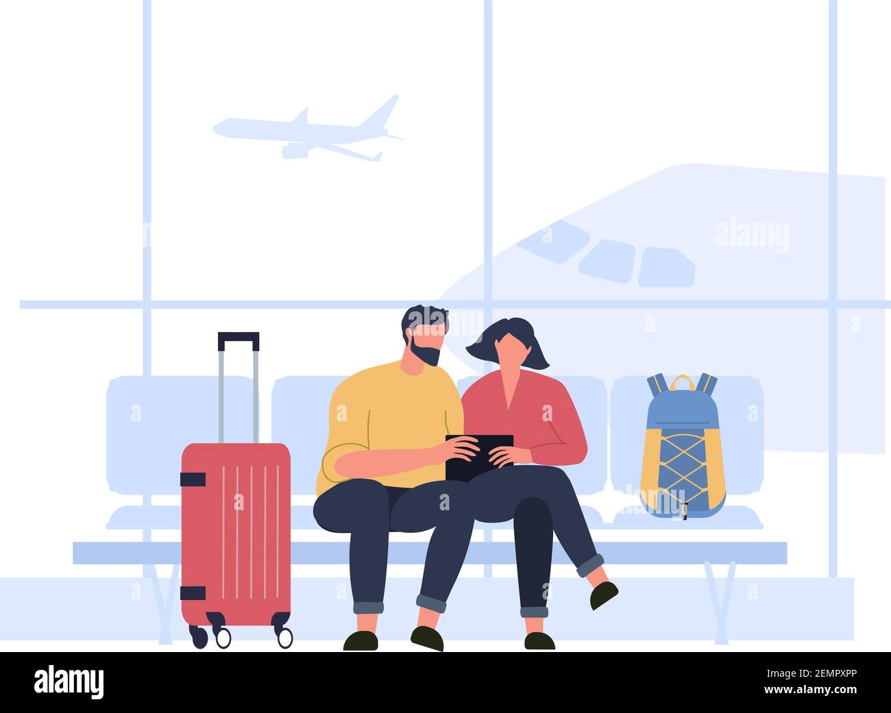 People wait public transport Stock Vector Images - Alamy