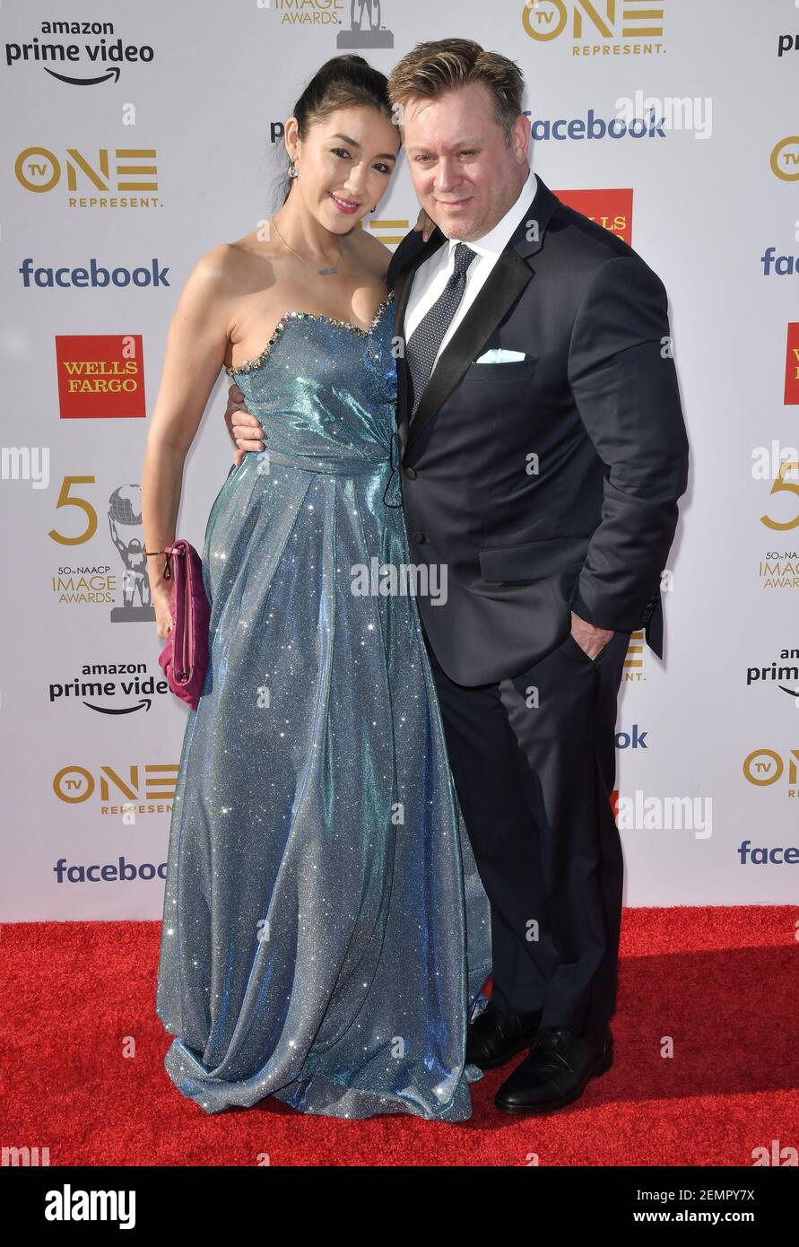 Shaun Redick and Yvette Yates at the 50th NAACP Image Awards held at ...