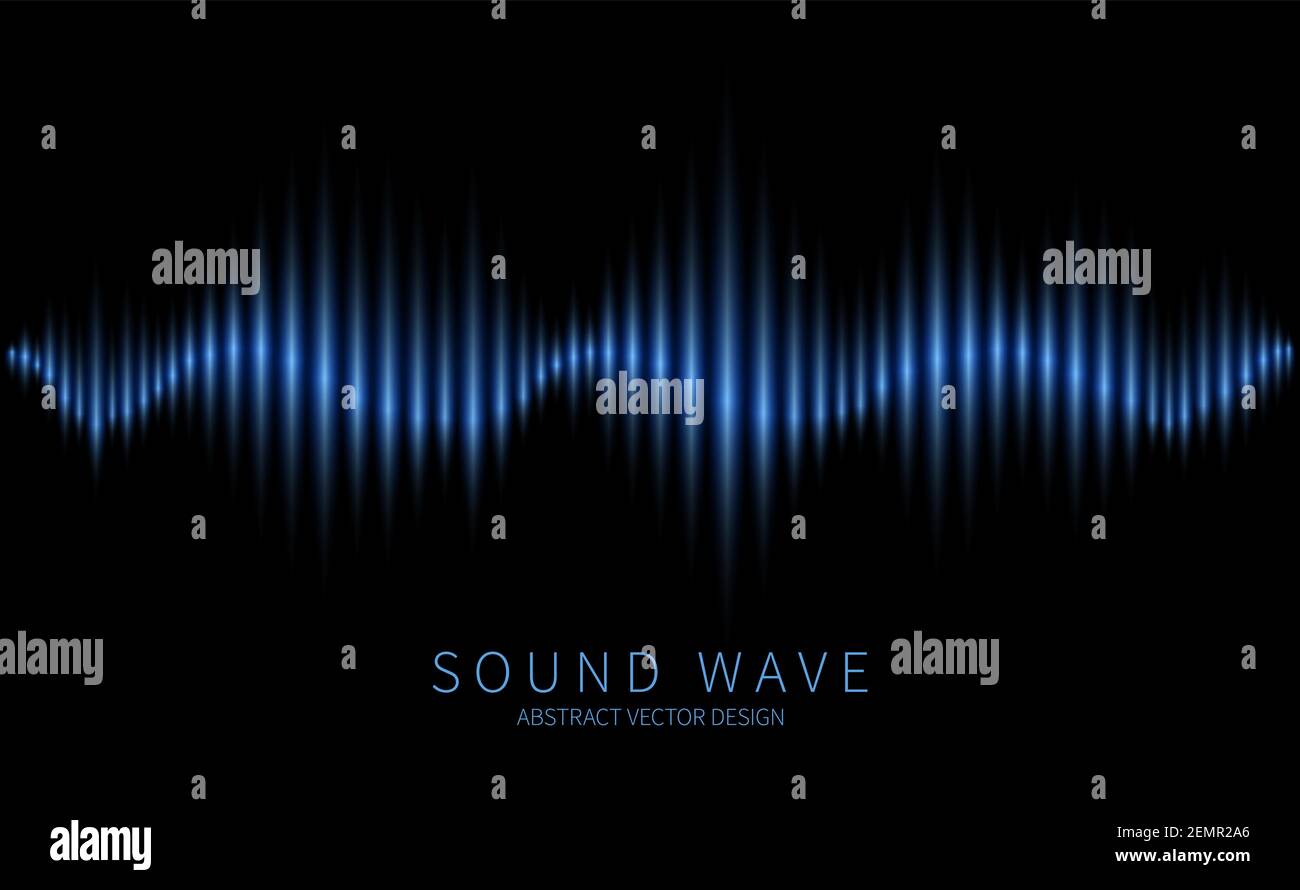 Abstract sound wave. Electromagnetic oscillation, music waveform, radio ...