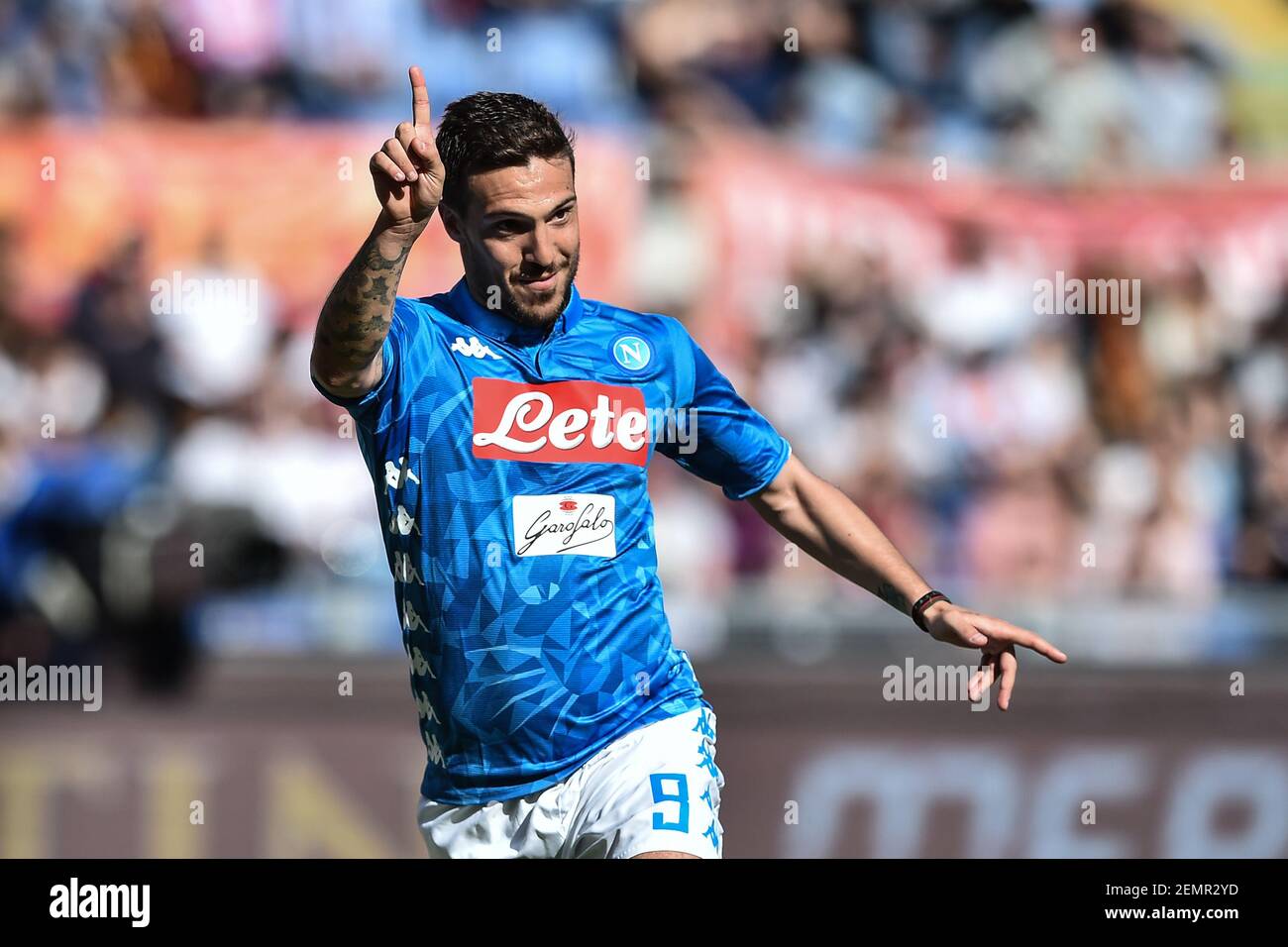 Simone Verdi of Napoli Celebrates after scoring a goal. Roma 31-3-2019 ...