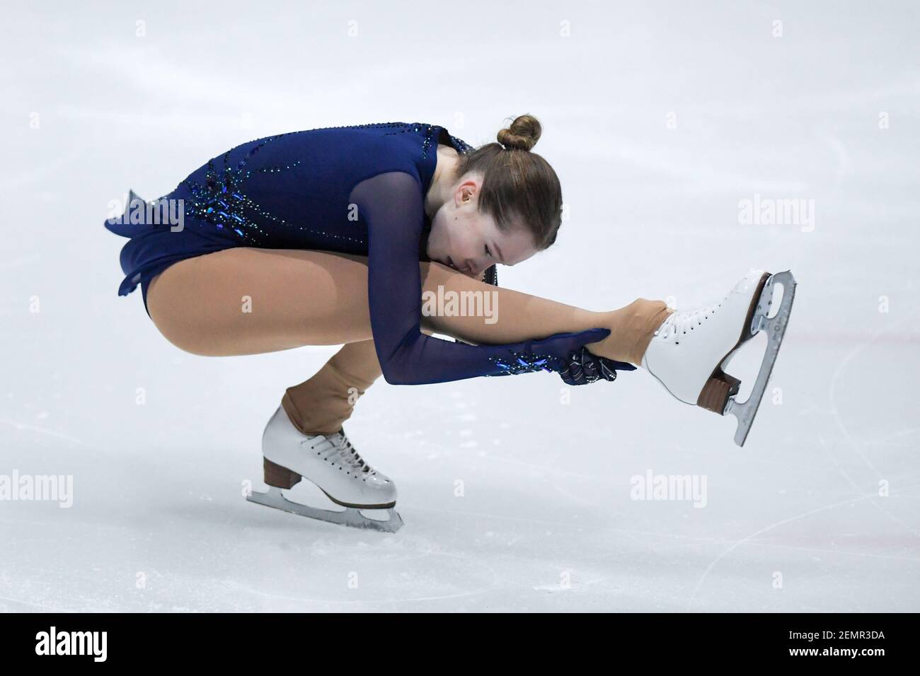 THE HAGUE, NETHERLANDS - FEBRUARY 25: Anete Lace of Latvia competes in ...