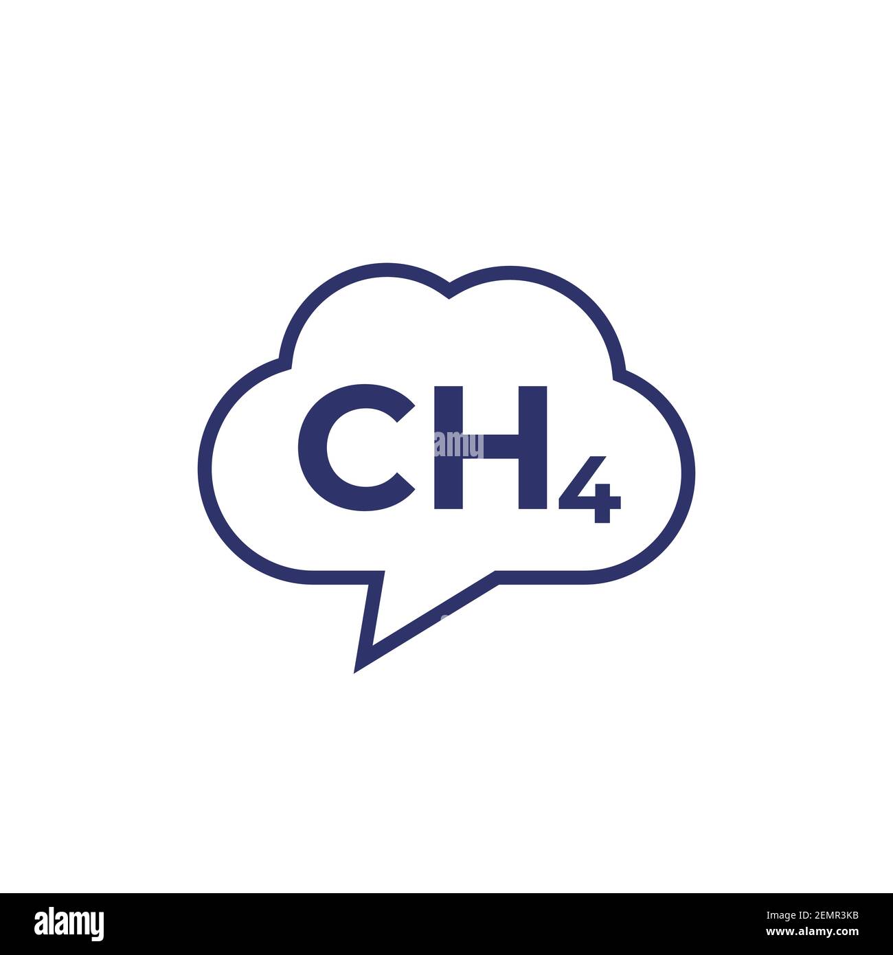 methane emissions, CH4 gas icon on white Stock Vector Image & Art - Alamy