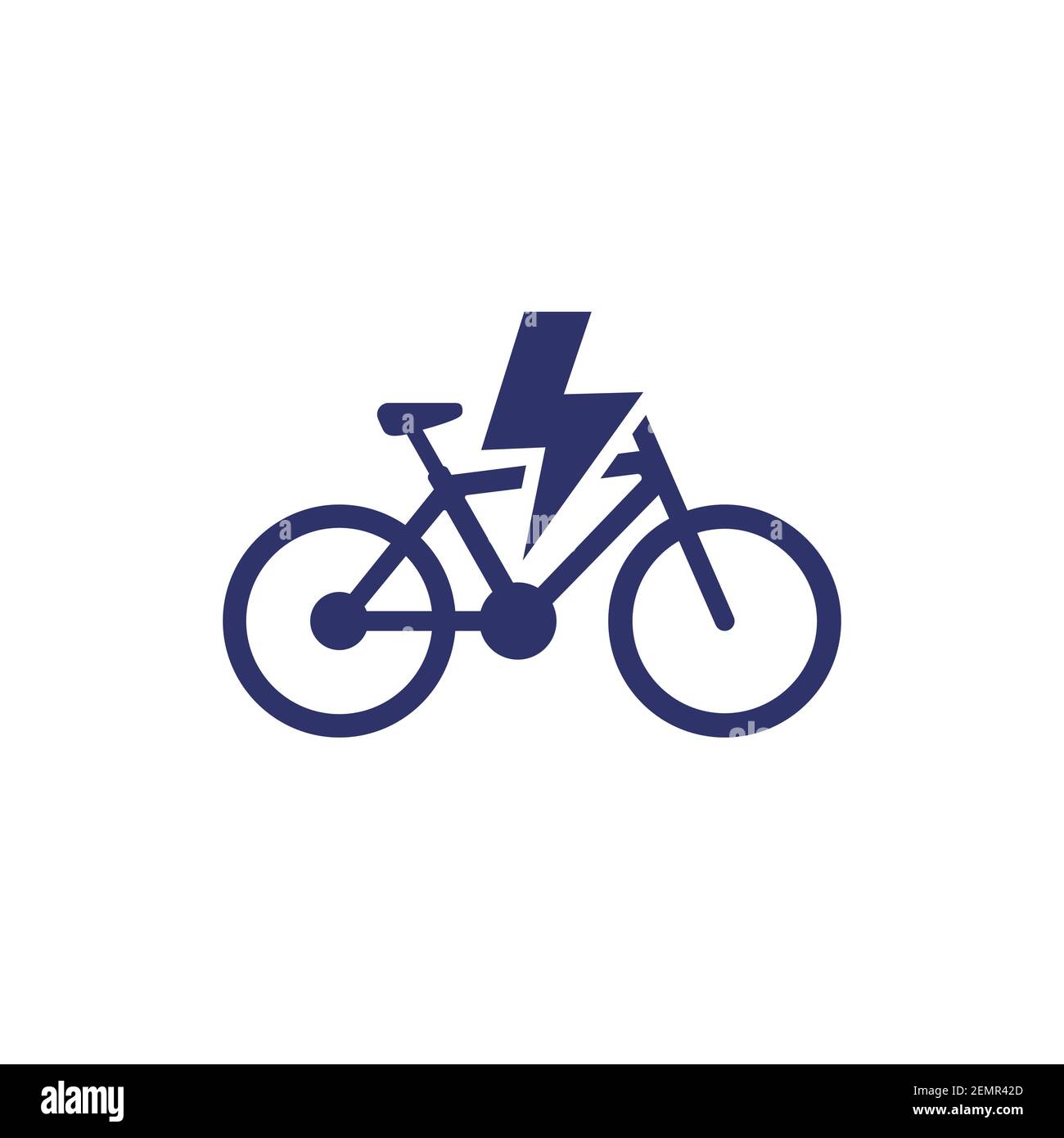electric bicycle, bike vector icon on white Stock Vector Image & Art ...
