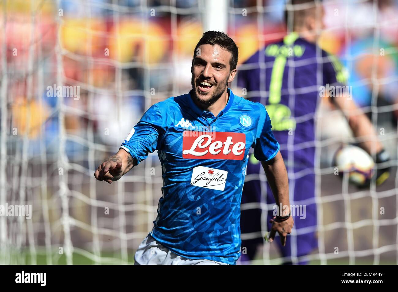 Simone Verdi of Napoli Celebrates after scoring a goal. Roma 31-3-2019 ...