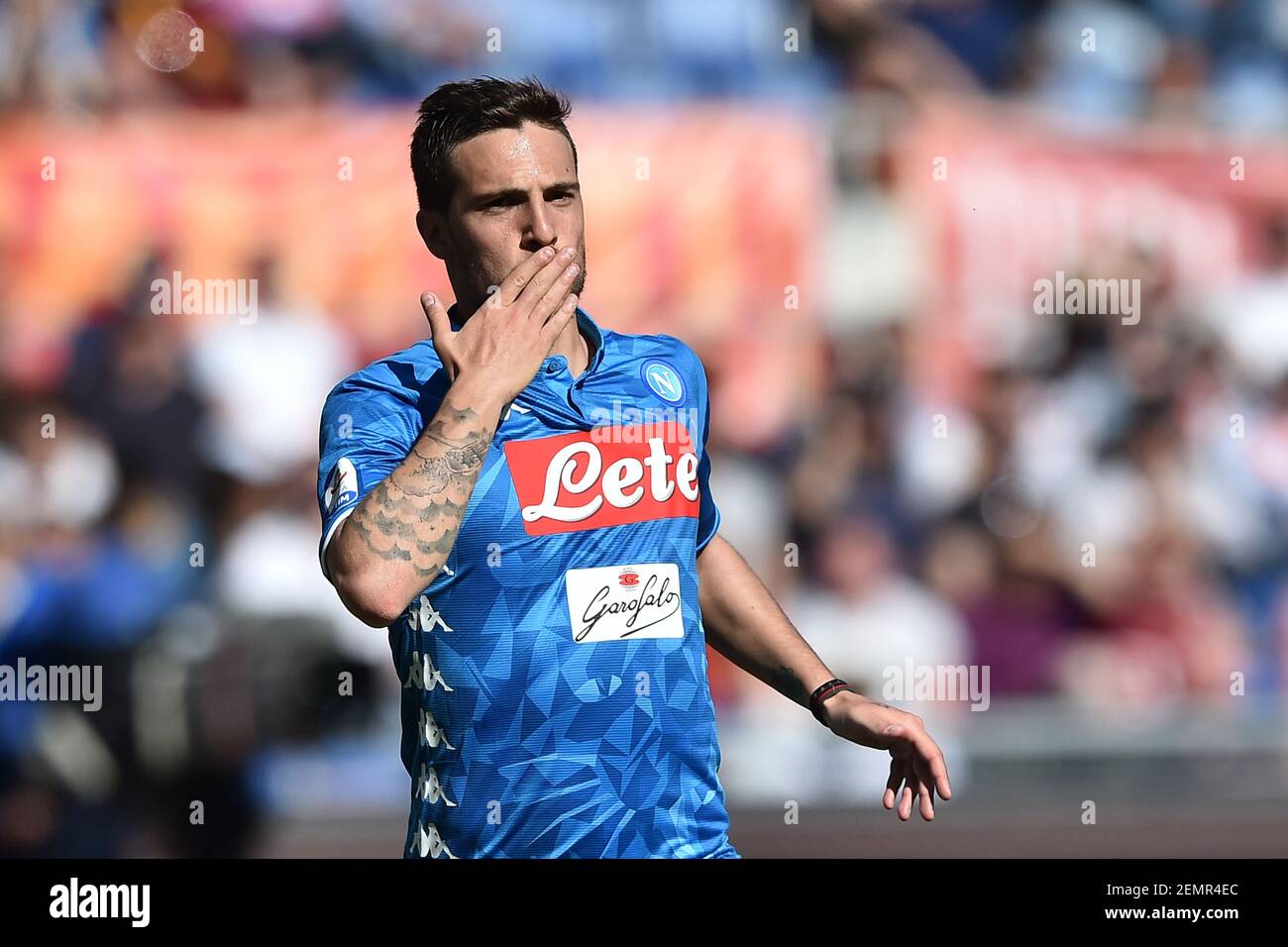Simone Verdi of Napoli Celebrates after scoring a goal. Roma 31-3-2019 ...