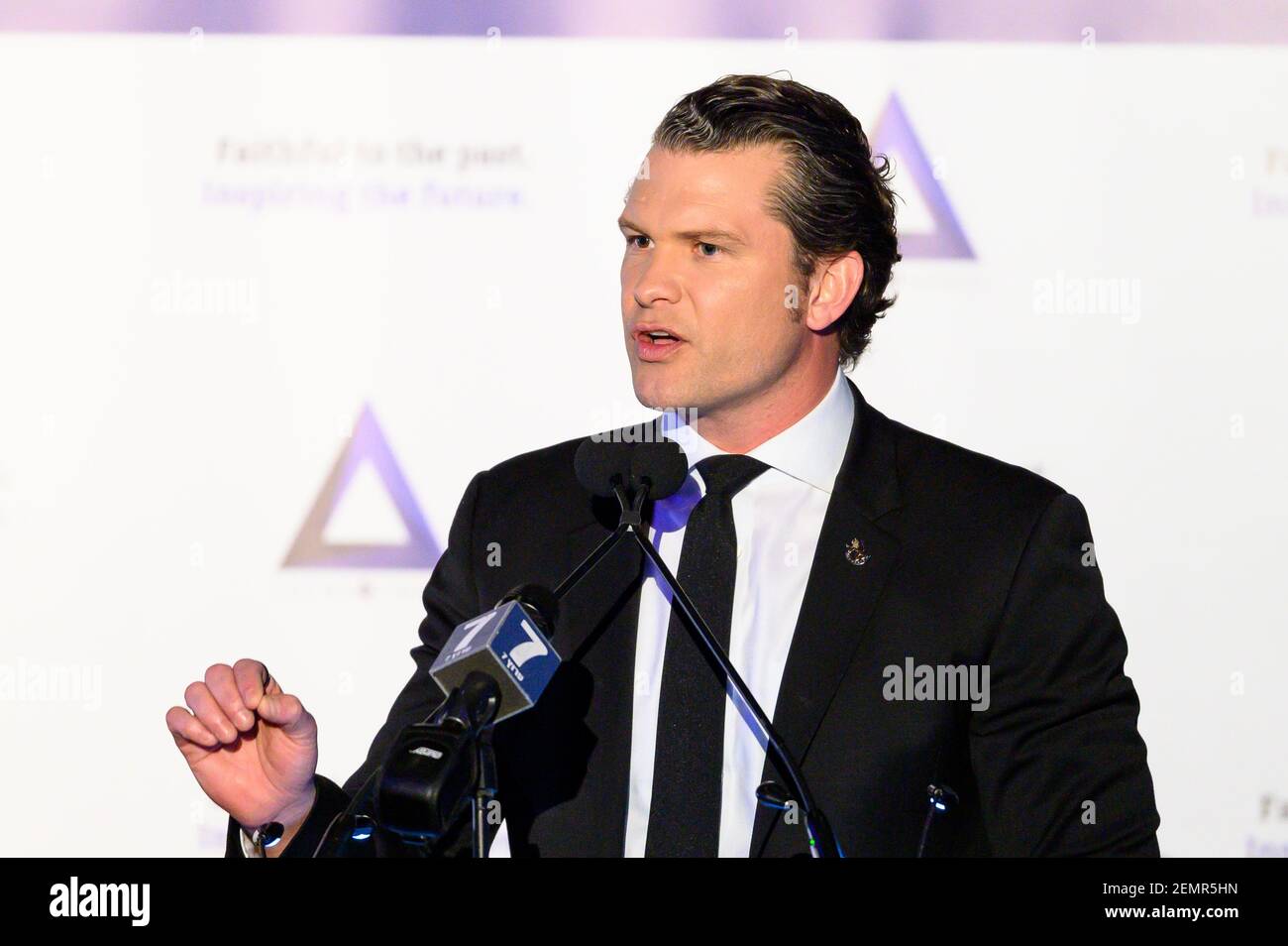 Pete Hegseth, host of Fox & Friends, at the National Council of Young Israel Gala in New York ...
