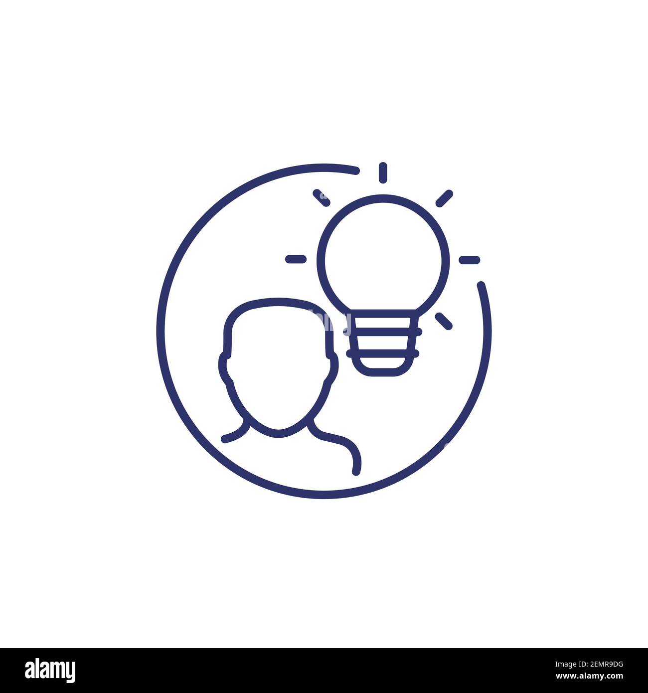 idea or insight line icon on white Stock Vector Image & Art - Alamy