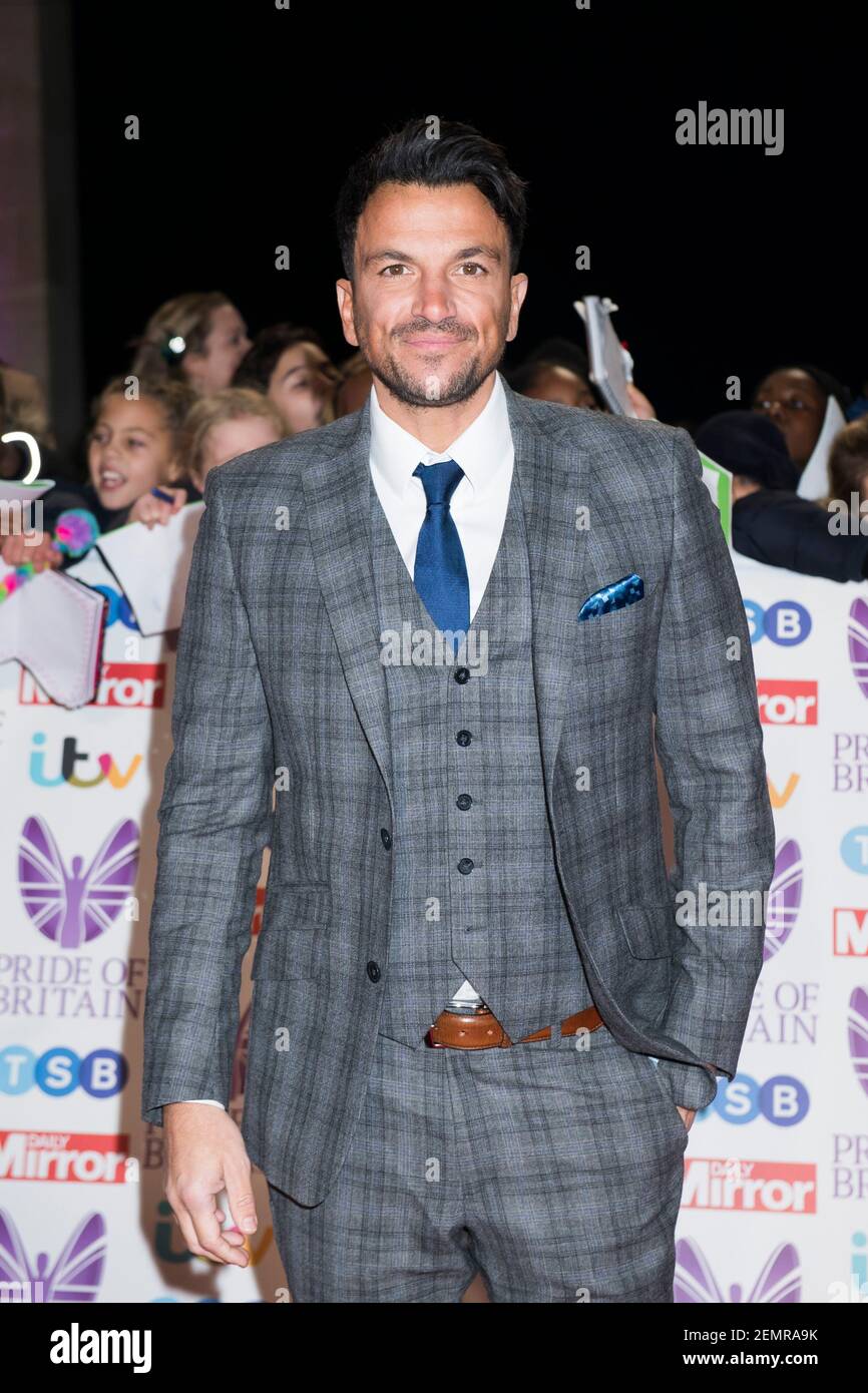 Peter Andre arrives at the Daily Mirror Pride of Britain Awards 2018 ...
