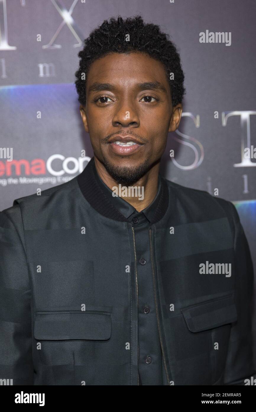 American actor Chadwick Boseman attends CinemaCon 2019- STXfilms ...