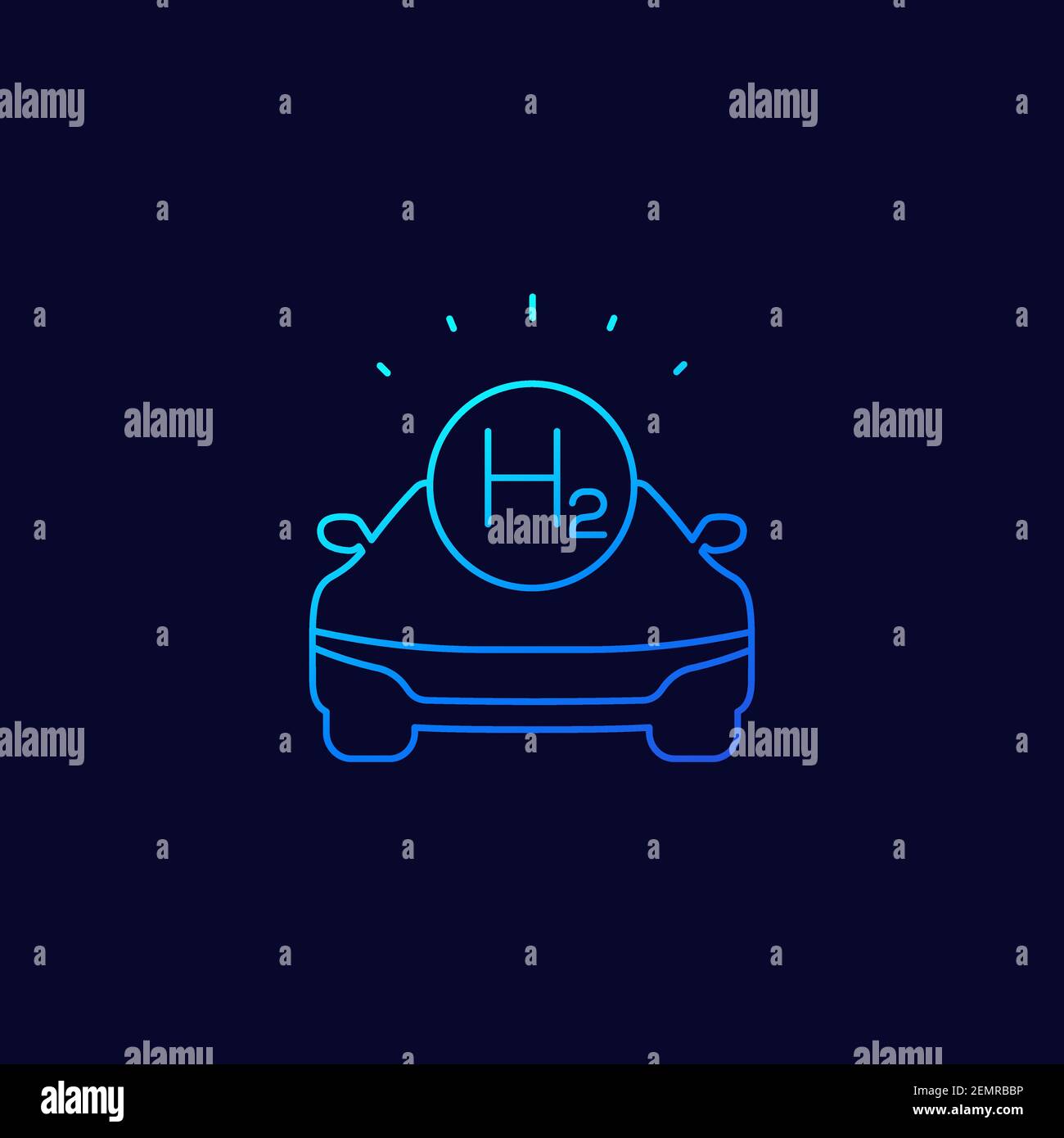 Hydrogen fuel cell electric car Stock Vector Images - Alamy