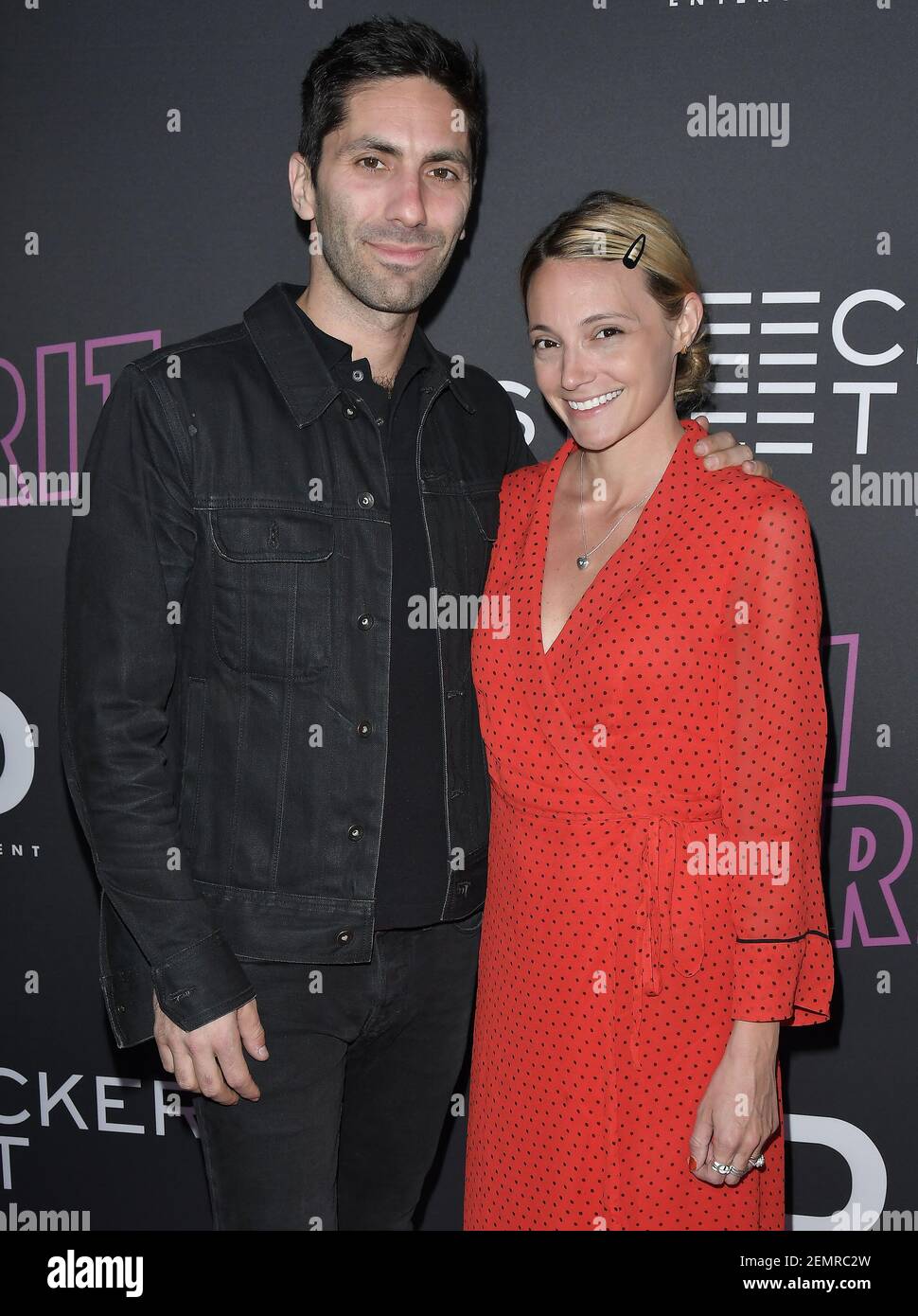 (L-R) Nev Schulman and Laura Perlongo at the "Teen Spirit" Los Angeles ...