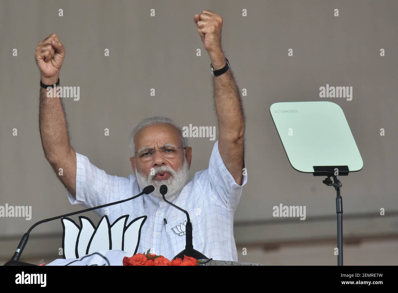 KOLKATA, INDIA - APRIL 3: Prime Minister Narendra Modi during a ...