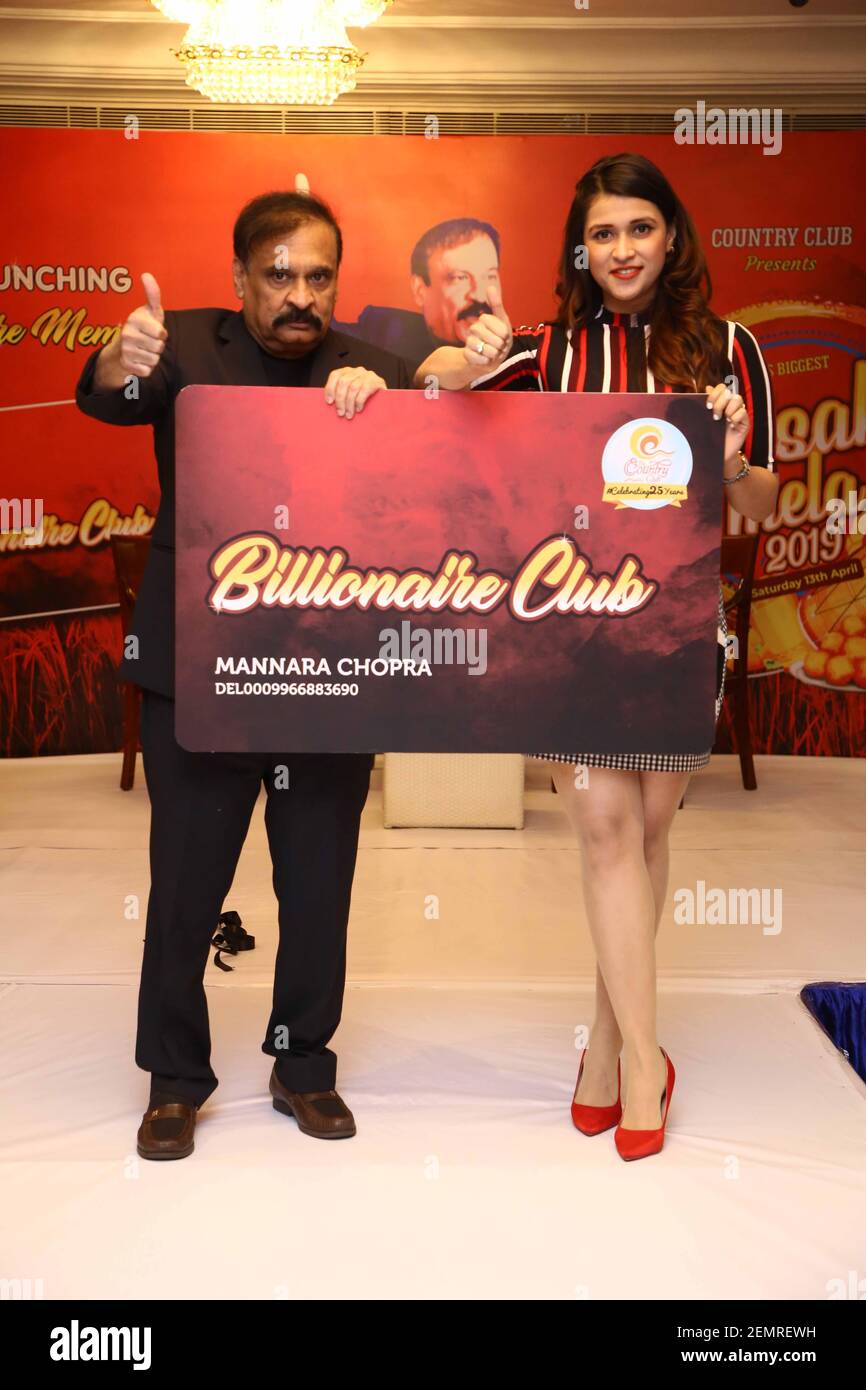 Bollywood actress Manara Chopra and Y. Rajeev Reddy (CMD, Country Club ...