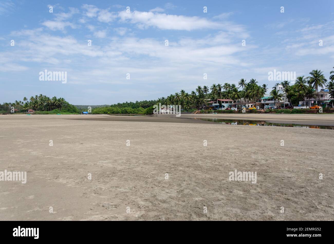 Calm and beautiful Ashvem Beach in North Goa, India Stock Photo - Alamy