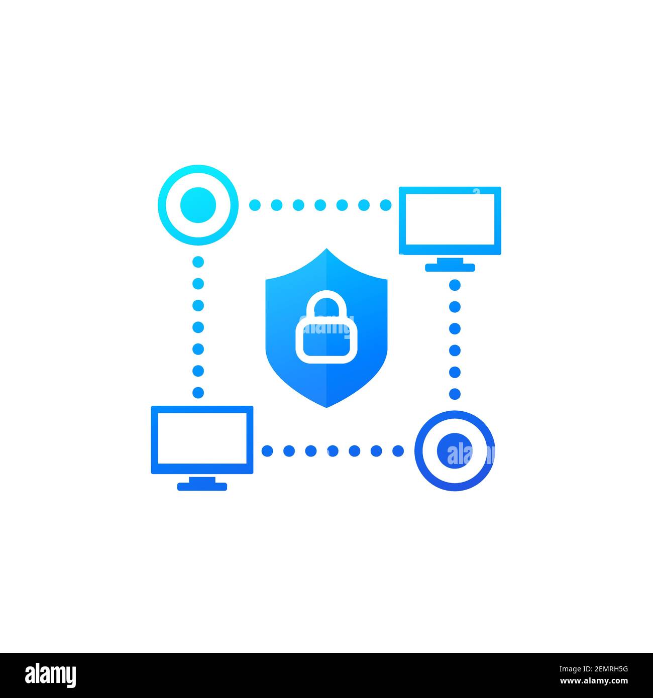 computer network, cyber security icon for web Stock Vector Image & Art ...